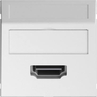 HDMI-Anschluss, 1 Modul, Auslass schräg, mit Anschlusskabel | OBO