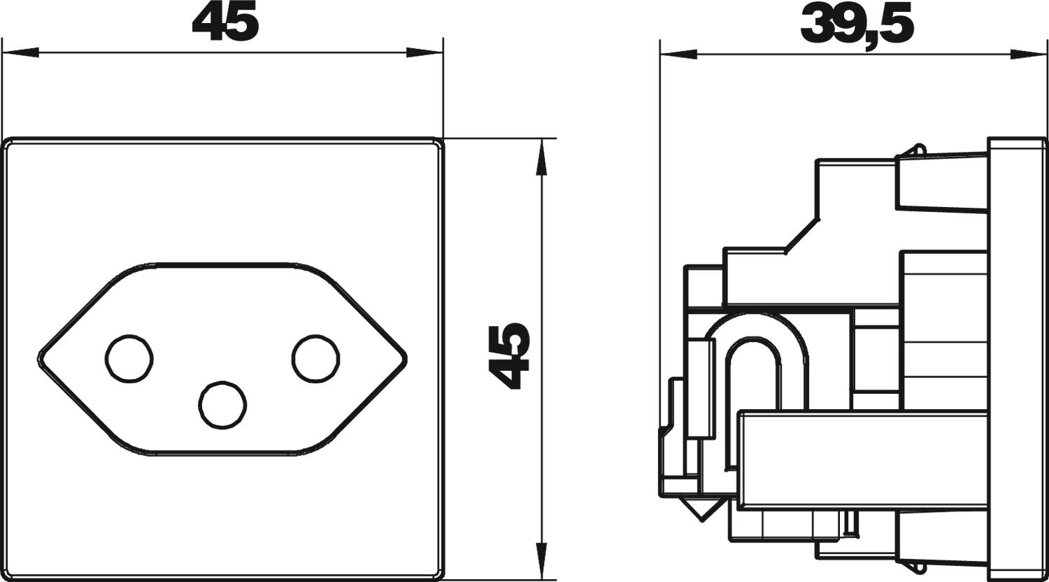 Steckdose 0°, Schweiz, 1-fach | OBO